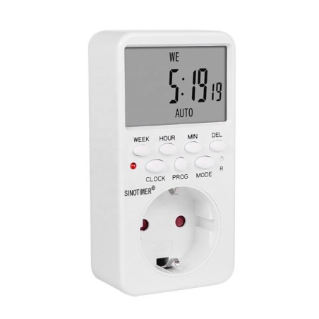 Priza digitala programabila, Sinotimer, 230V , 16A, 3000W, interval 1 ...